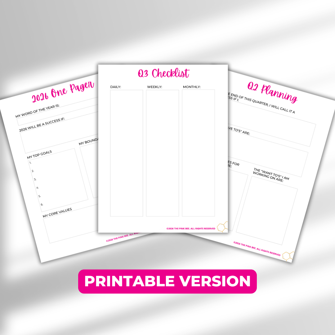 2026 Printable Annual Planning TOP Planner Inserts – The TOP Planner